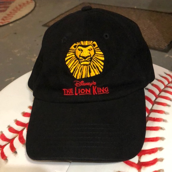 Disney | Accessories | Disneys The Lion King Vip Black Adjustable Hat ...